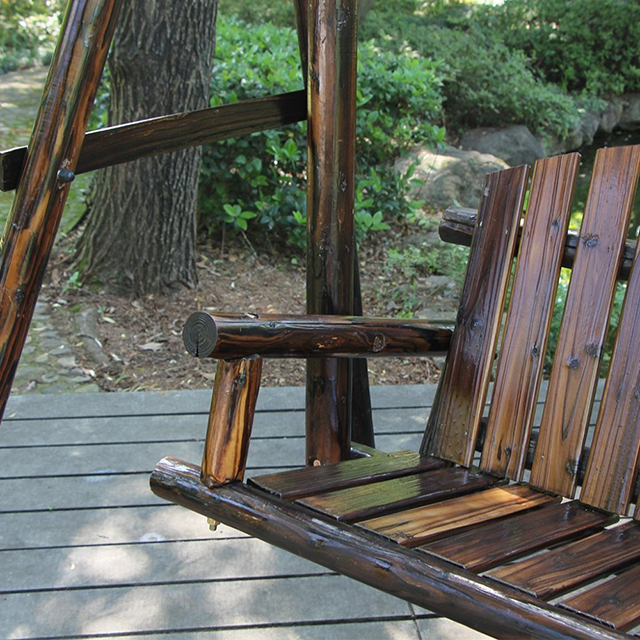 Wooden Log Swing - Buy Wooden Log Swing, Outdoor Swing, Porch Swing ...