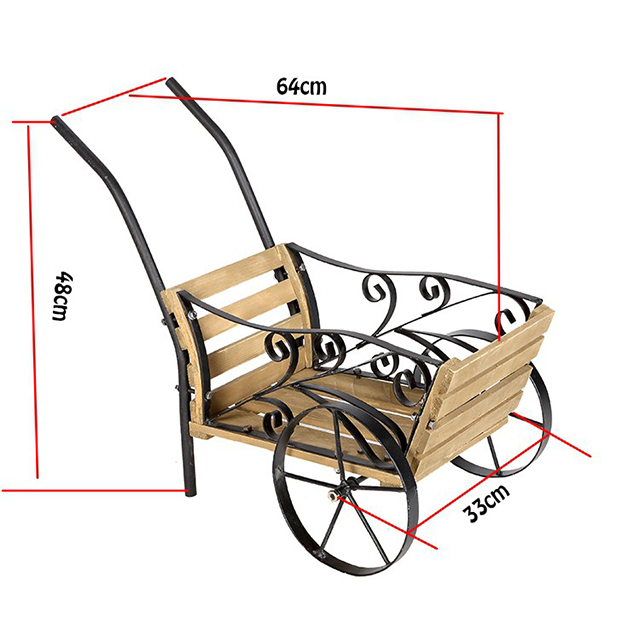 Wooden Flower Cart - Buy Wooden Flower Cart, Wooden Planter, Garden ...